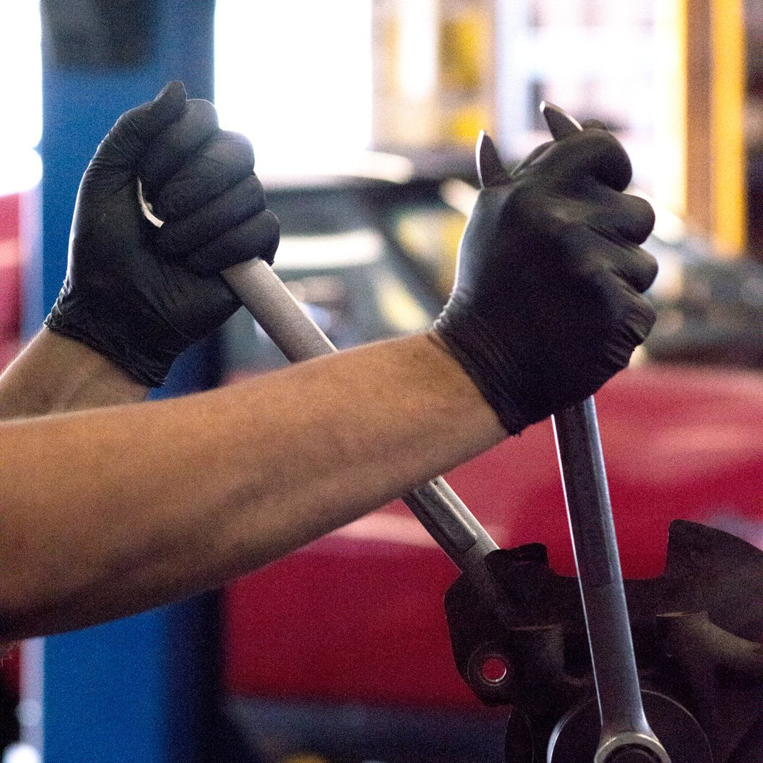 1st Choice 6 mil Black Nitrile Disposable Industrial Gloves - Sample P ...